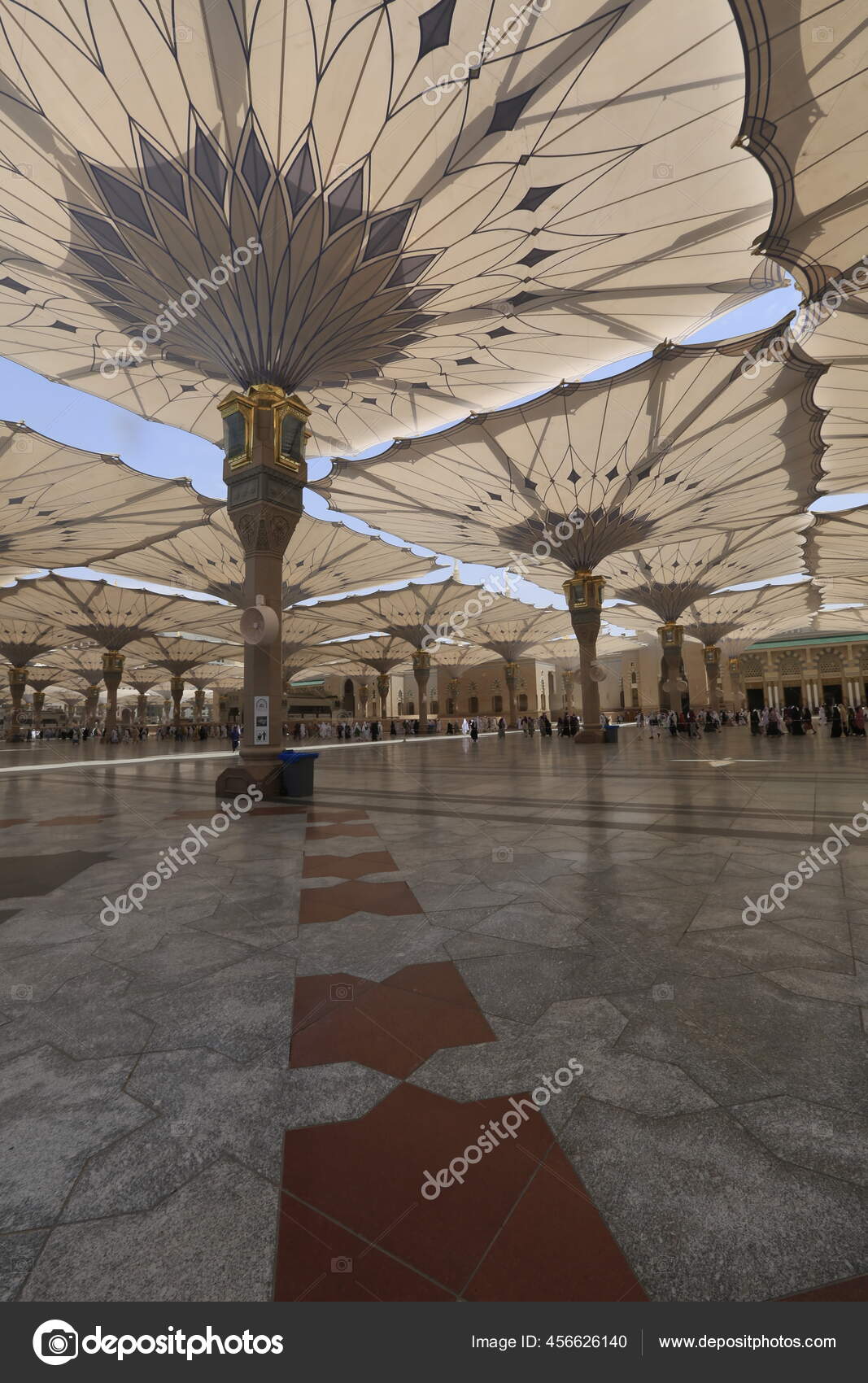 Profetens Moske Saudi Arabien Medina Det Største Moskeer Verden Efter ...