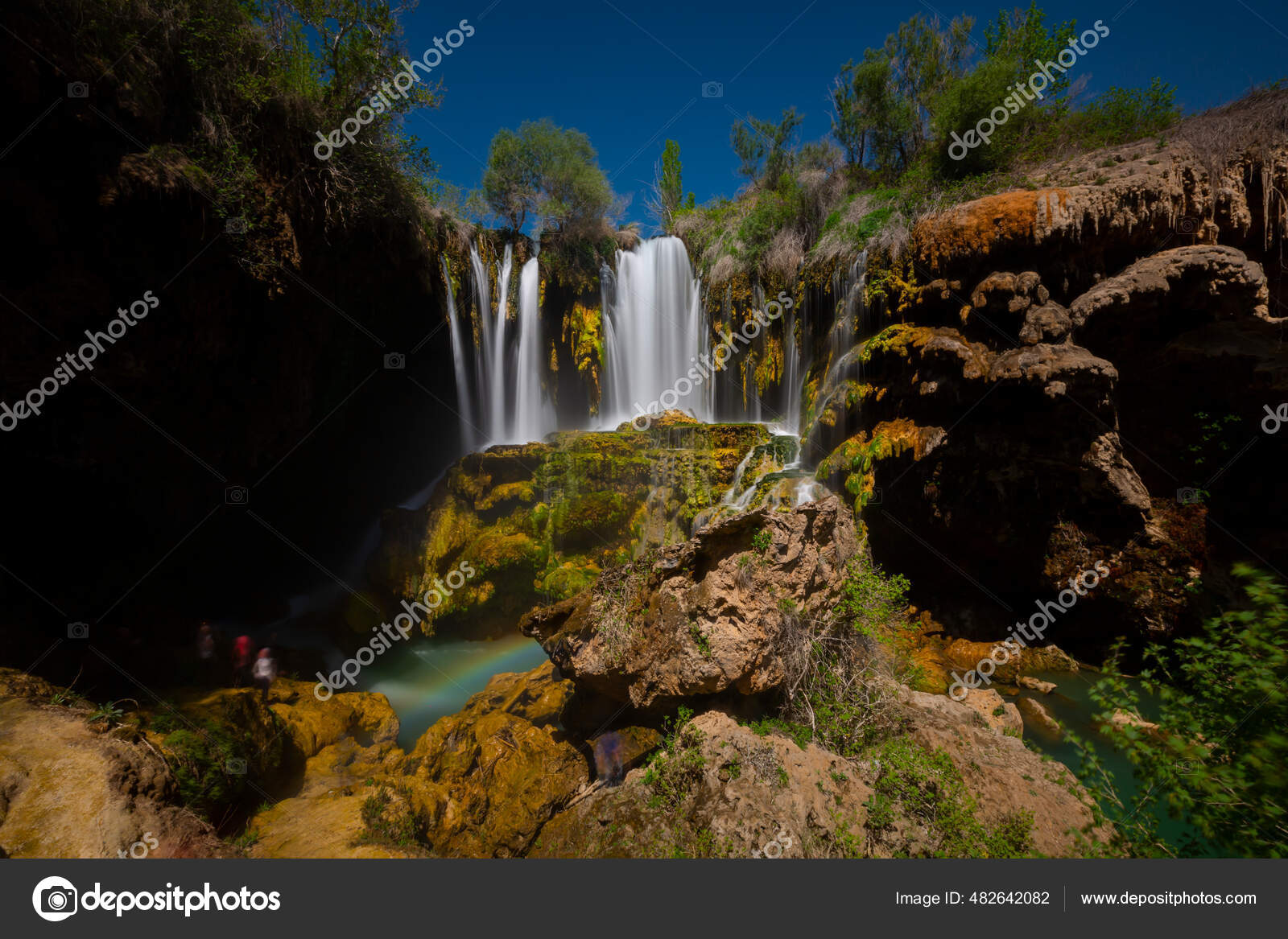 Yerkopru Waterfall Famous Waterfall Located Goksu River Hadim District ...