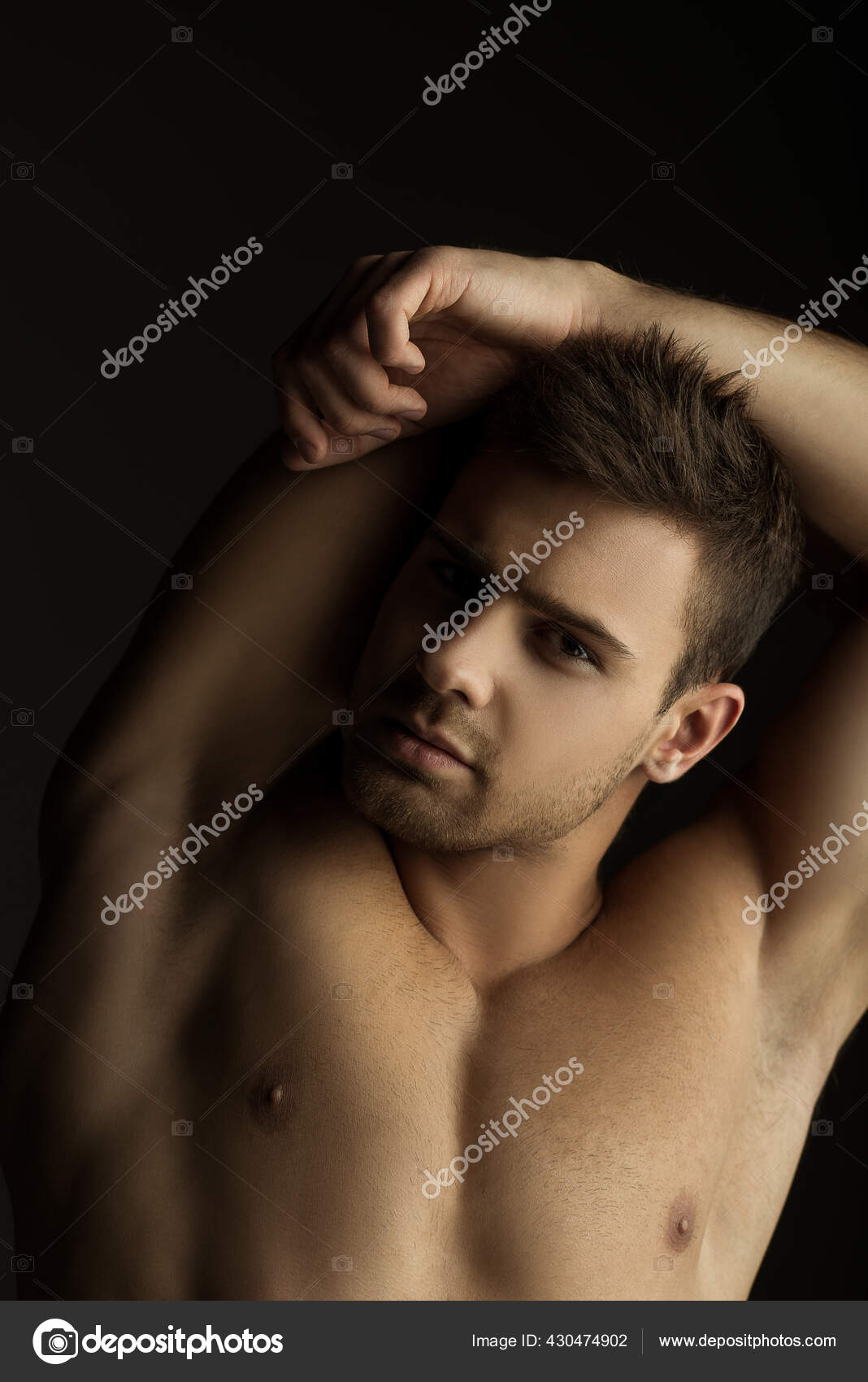 Studio Portrait Handsome Young Man — Stock Photo © sergelee #430474902