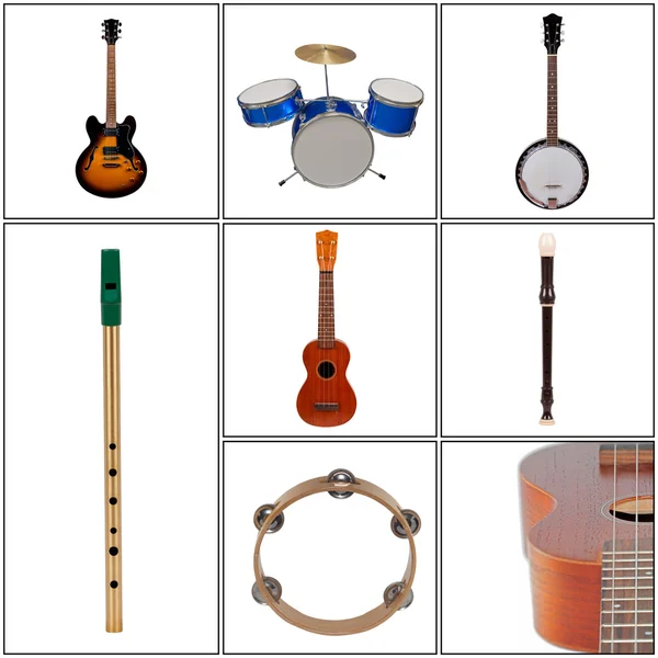 Collage de instrumentos musicales: fotografía de stock © belchonock ...