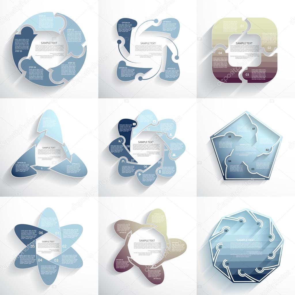 Circular templates and charts Stock Vector by ©mechik 83552604