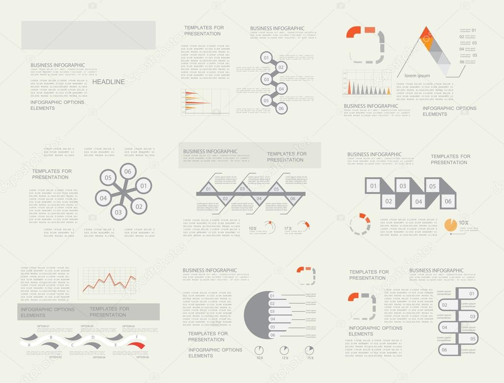 Templates for business data visualization, infographics elements Stock ...