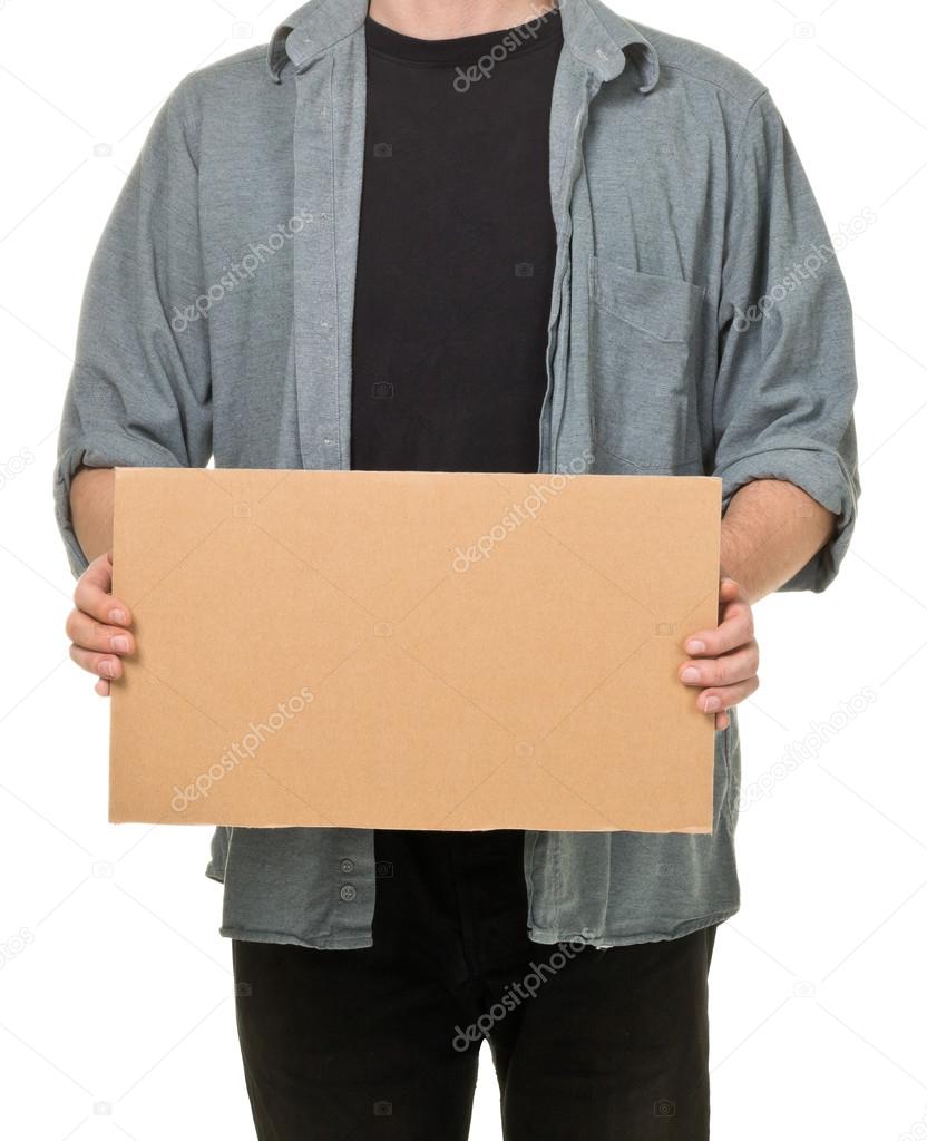 Blank Cardboard Sign