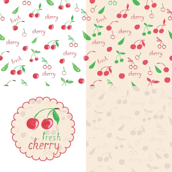Cherry background Vector Art Stock Images | Depositphotos