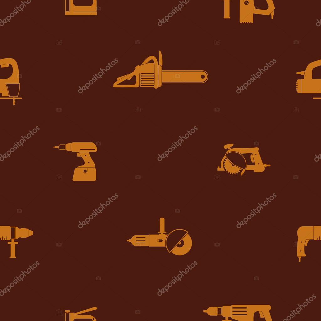 Seamless background with power tools icons Stock Vector Image by ...