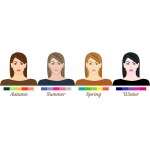 Stock Vector Seasonal Color Analysis Palette All Types Female ...