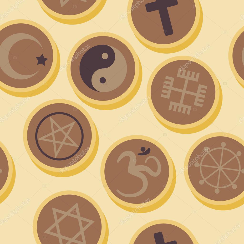 Seamless background with religious symbols ⬇ Vector Image by © drutska ...