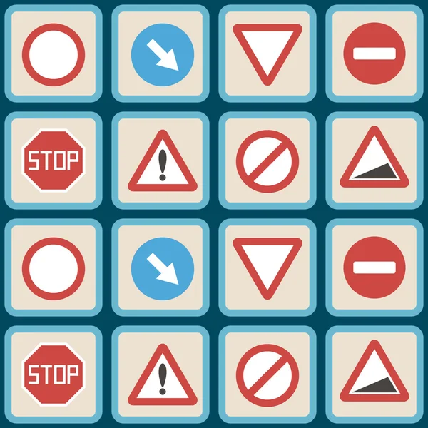 Seamless background with traffic signs Stock Vector Image by ©drutska ...