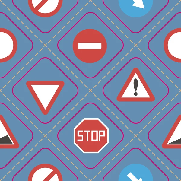 Seamless background with traffic signs Stock Vector Image by ©drutska ...