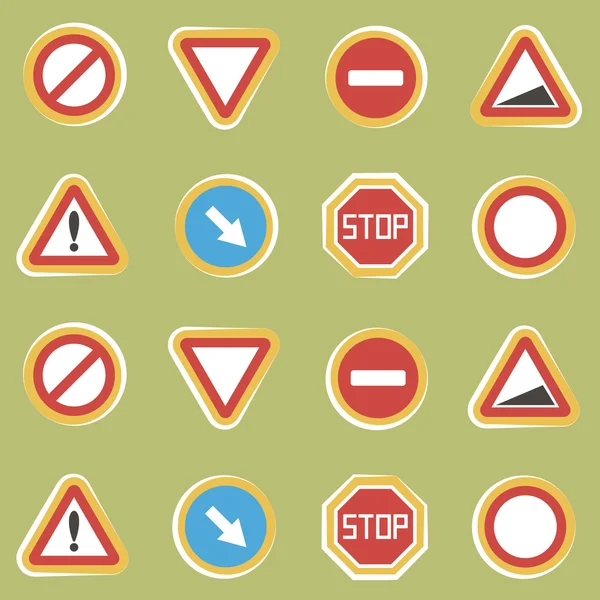 Seamless background with traffic signs Stock Vector Image by ©drutska ...