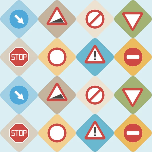 Seamless background with traffic signs Stock Vector Image by ©drutska ...