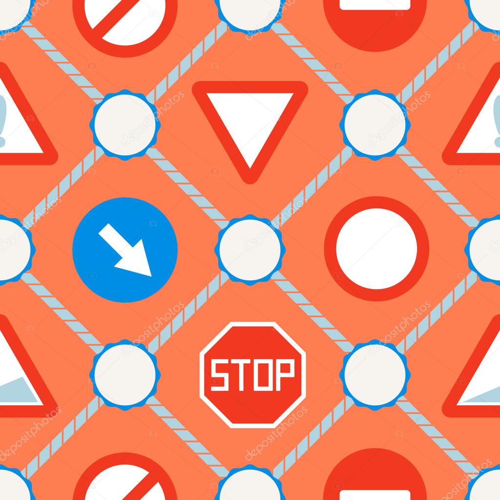 Seamless background with traffic signs Stock Vector by ©drutska 71119327