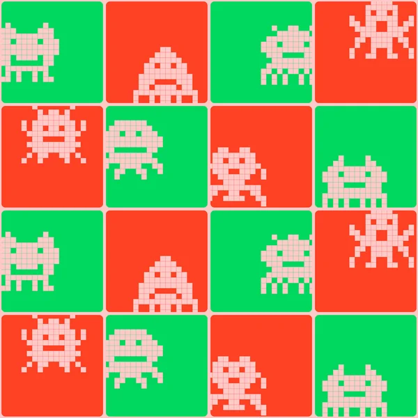 Pixel art. monsters. Seamless background Stock Vector Image by ©yana ...