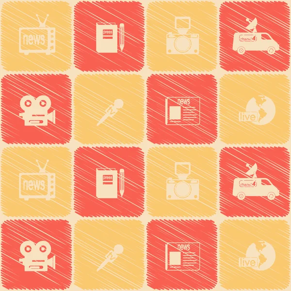 Seamless background with journalism icons Stock Vector by ©drutska 84508040
