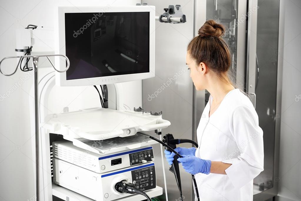 The endoscope apparatus for testing gastrointestinal — Stock Photo ...
