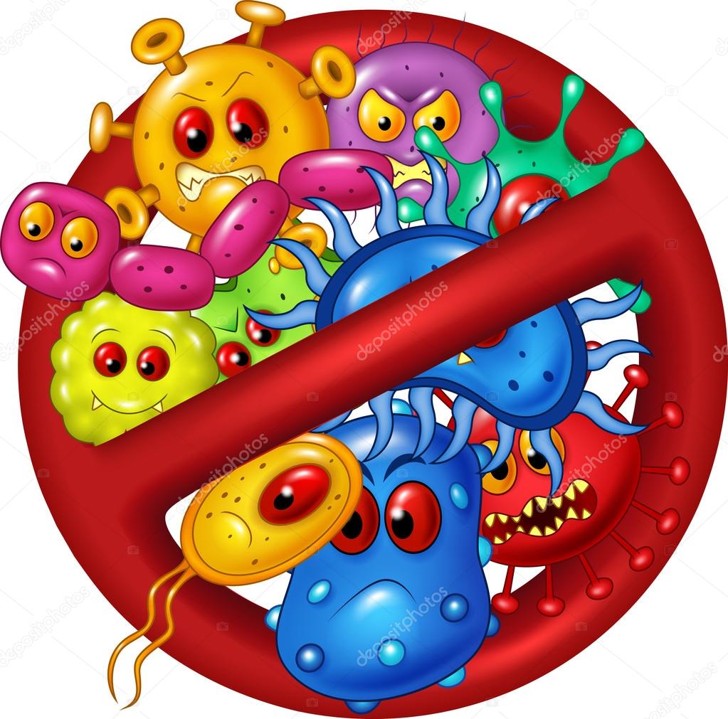 정지 바이러스 만화 스톡 벡터 - ©tigatelu 102275294