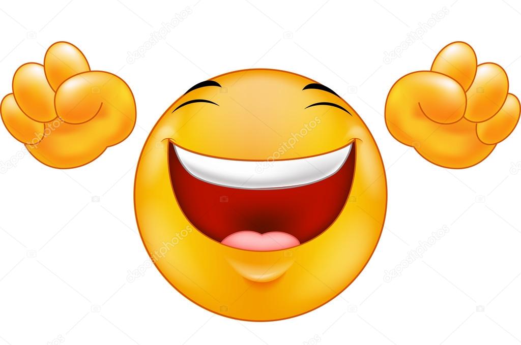 Happy smiling emoticon cartoon — Stock Vector © tigatelu #63468759