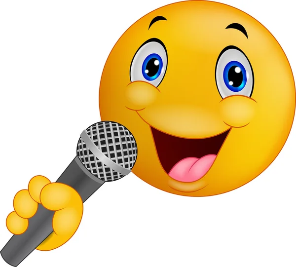 Emoticon cantando images vectorielles, Emoticon cantando vecteurs ...