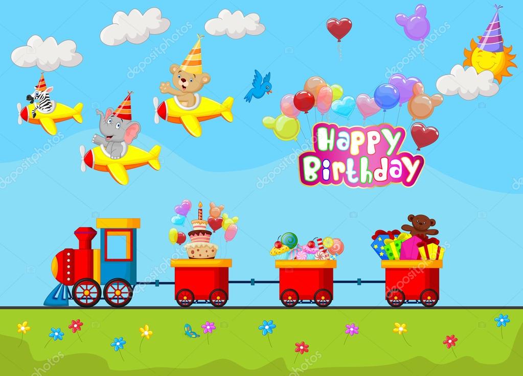 Birthday background cartoon Stock Vector Image by ©tigatelu #63515855
