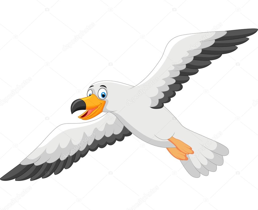 Gaviota sonriente de dibujos animados 2022
