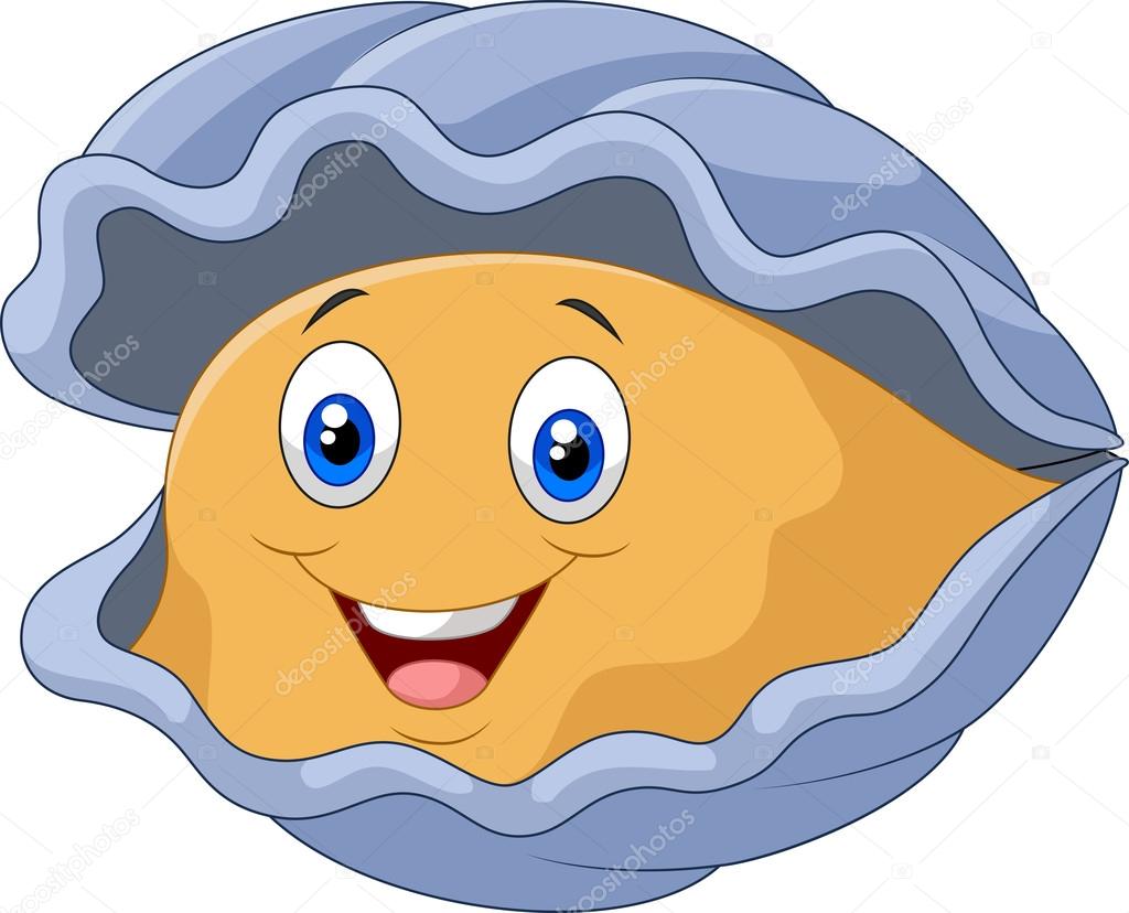 Ostra feliz dos desenhos animados imagem vetorial de © tigatelu #65407437