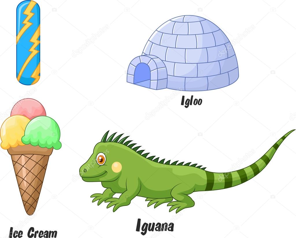 I alphabet cartoon Stock Illustration by ©tigatelu #72455795