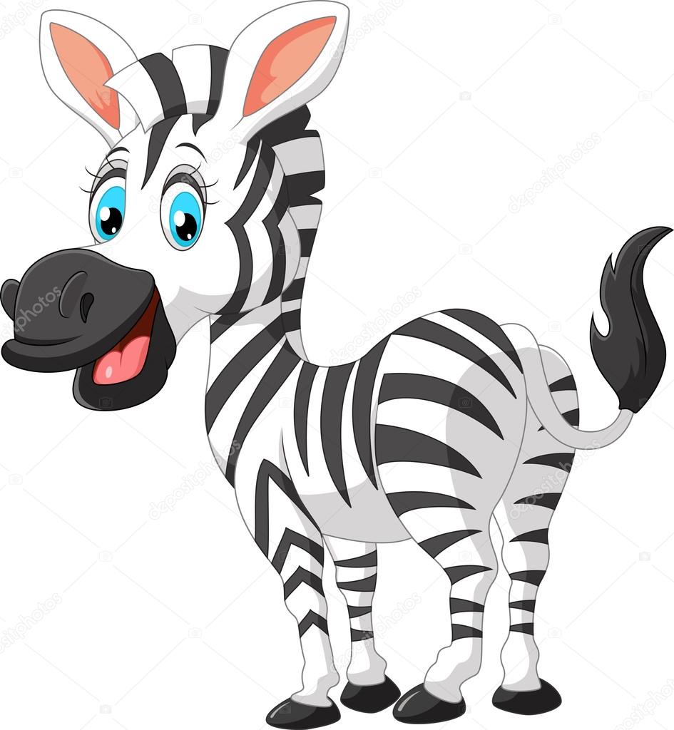 Diversão de zebra de desenhos animados — Vetor de Stock © tigatelu ...