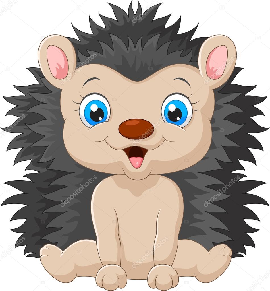 Lindo niño erizo de dibujos animados 2024