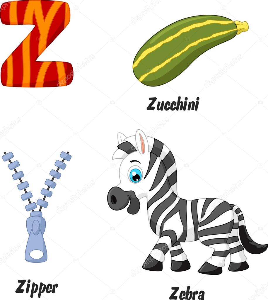 Z dibujos animados alfabeto 2024