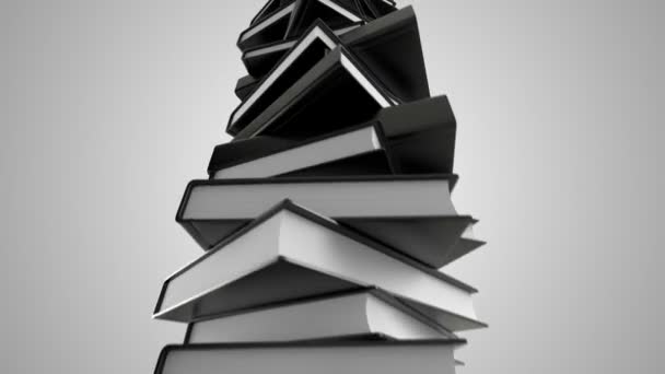 Pile of books loopable animation. — Stock Video © 3dmentat #78492980