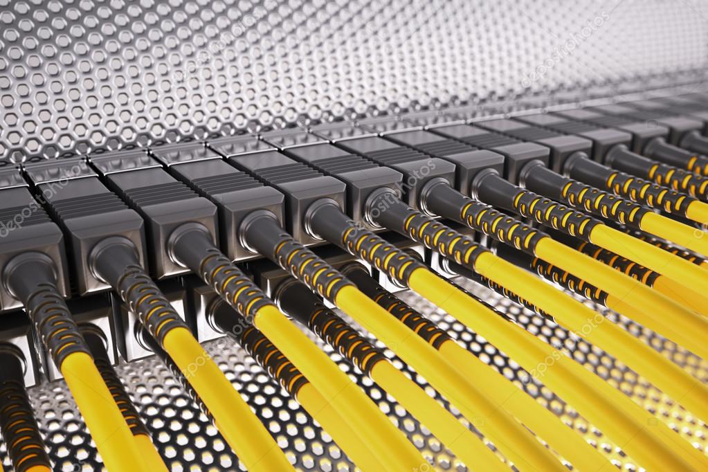 Optical fibre server — Stock Photo © 3dmentat #88913838