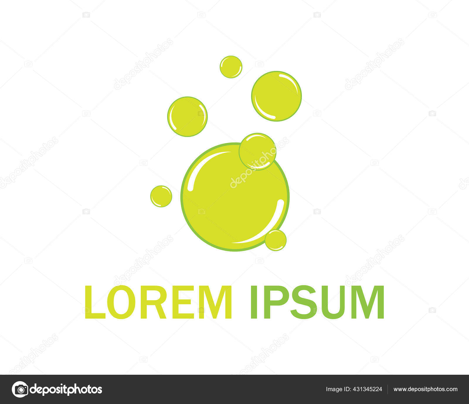 Bubble Logo Template Vector Icon Illustration Design Stock Vector Image ...