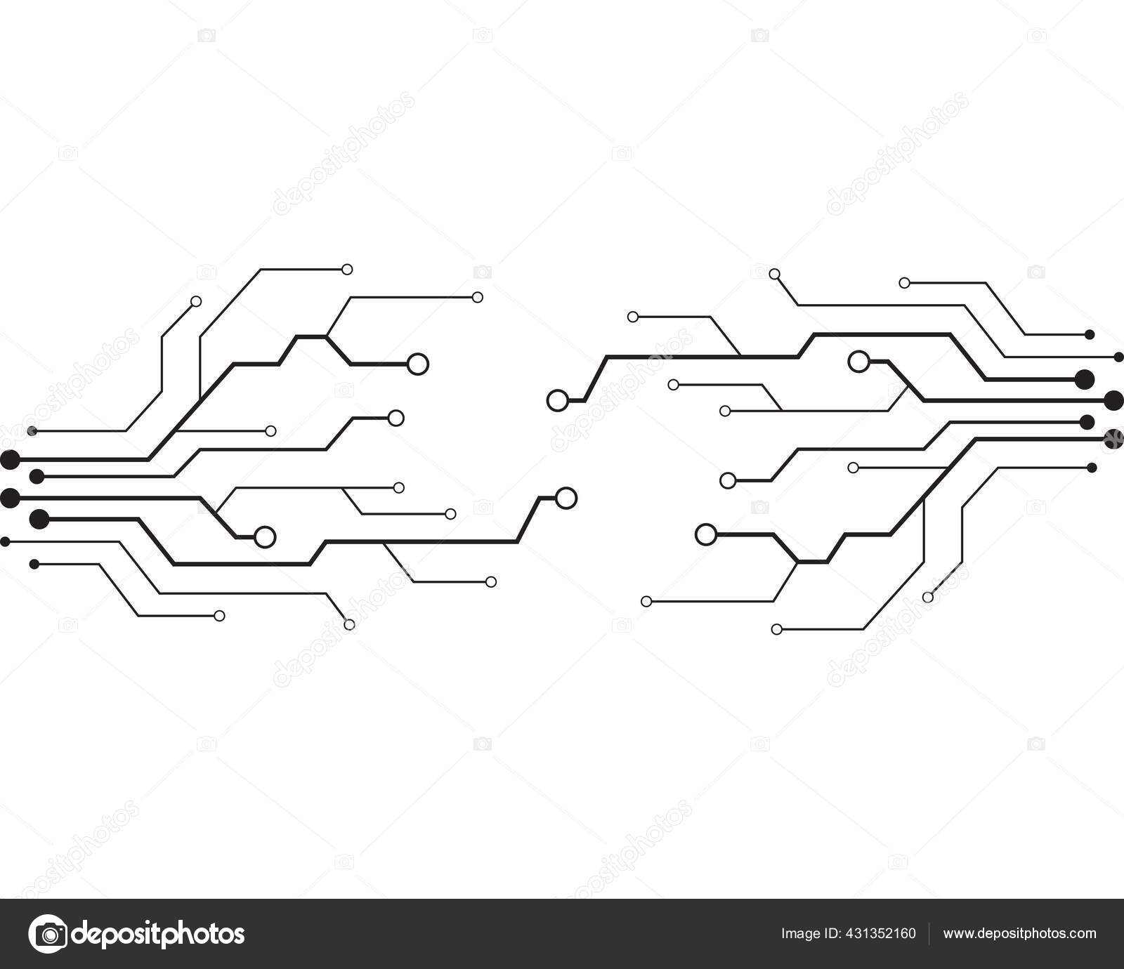 Circuit Illustration Design Template Stock Vector by ©Heartlive 431352160