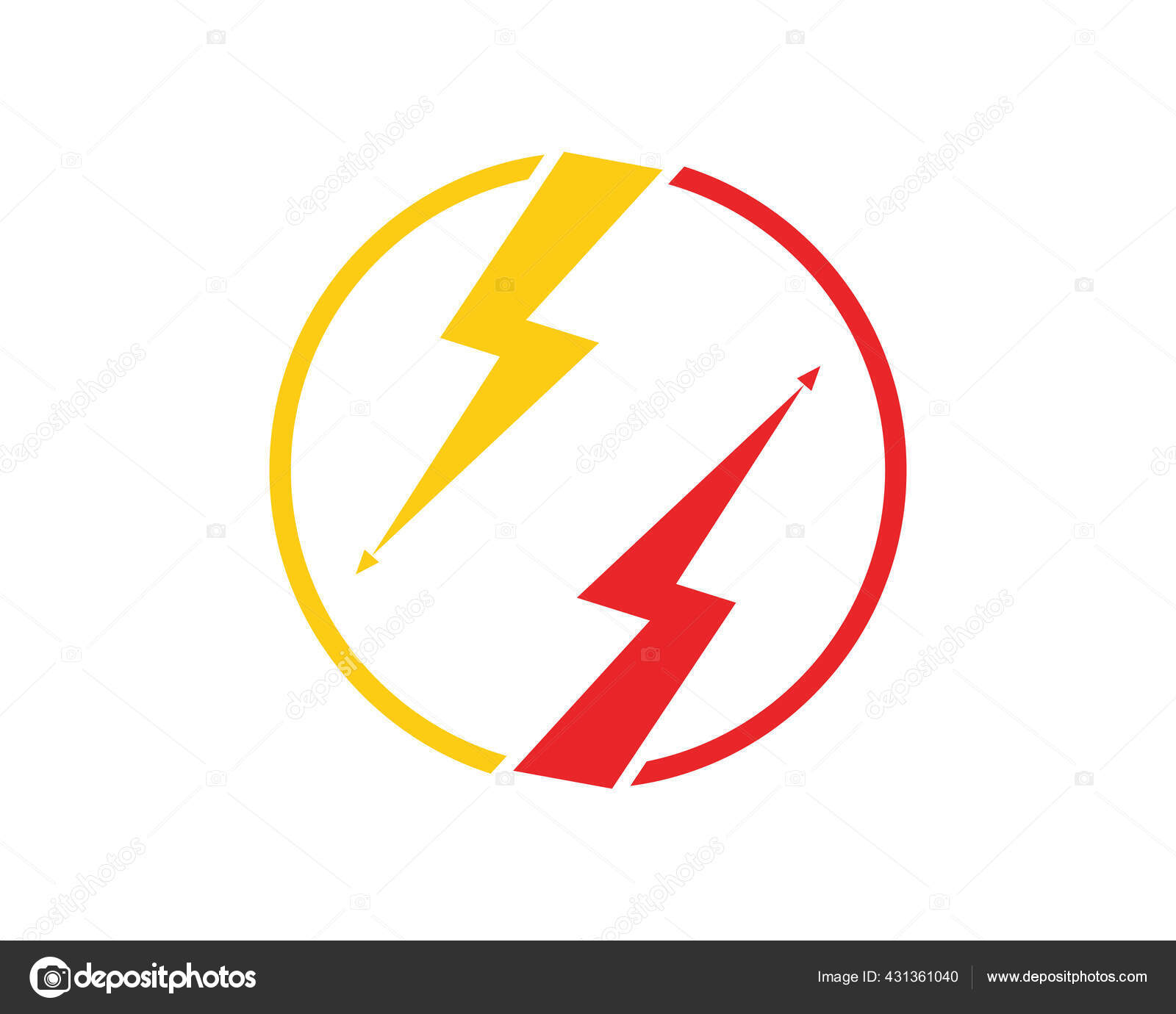 Lightning Set Logo Vector Illustration Stock Vector Image by ©Heartlive ...