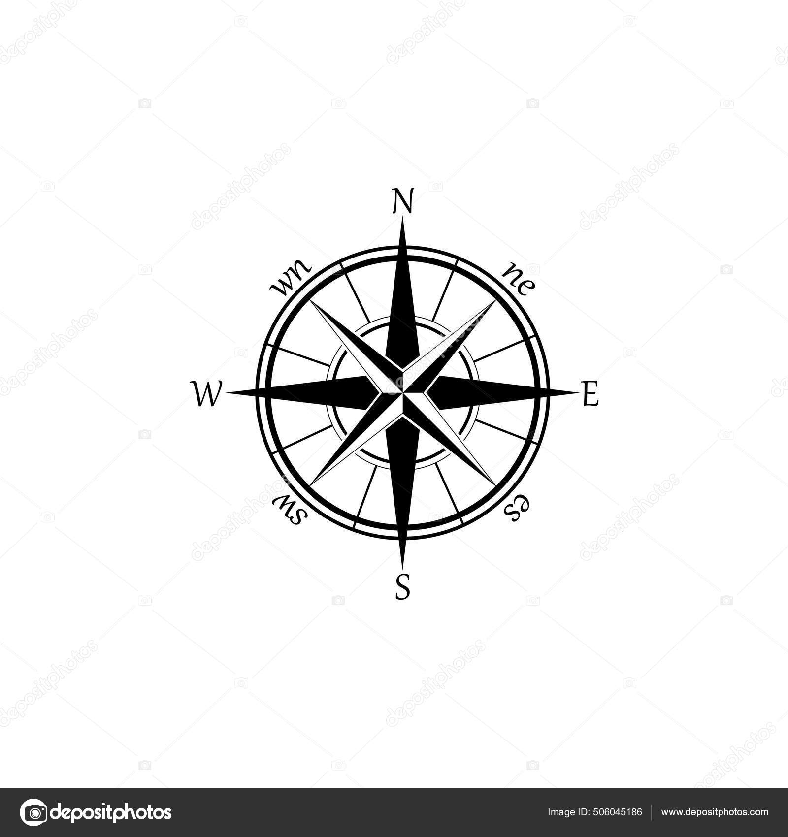 Vector Compass Signs Symbols Logo Stock Vector Image by ©Heartlive ...