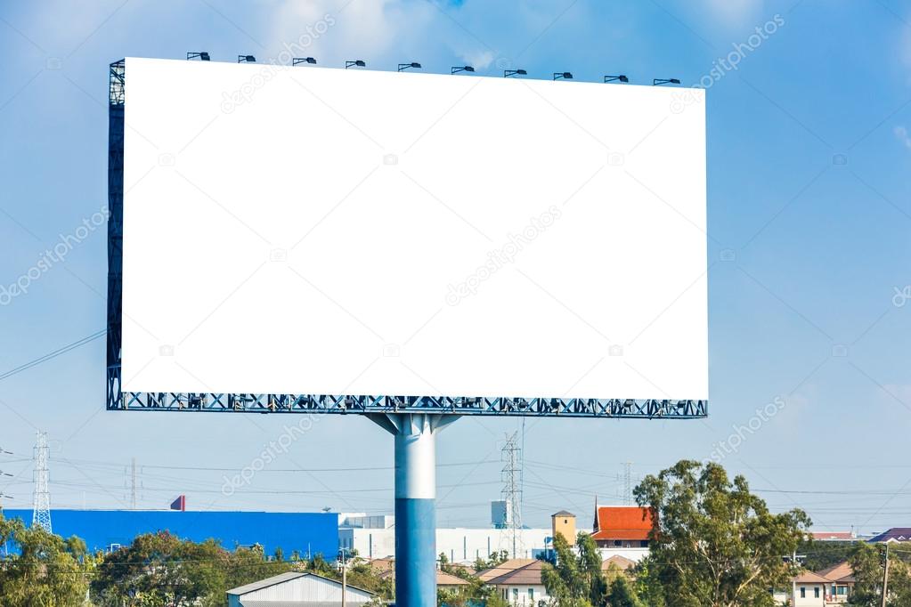 Blank Billboard for advertising Stock Photo by ©smuayc 102418052