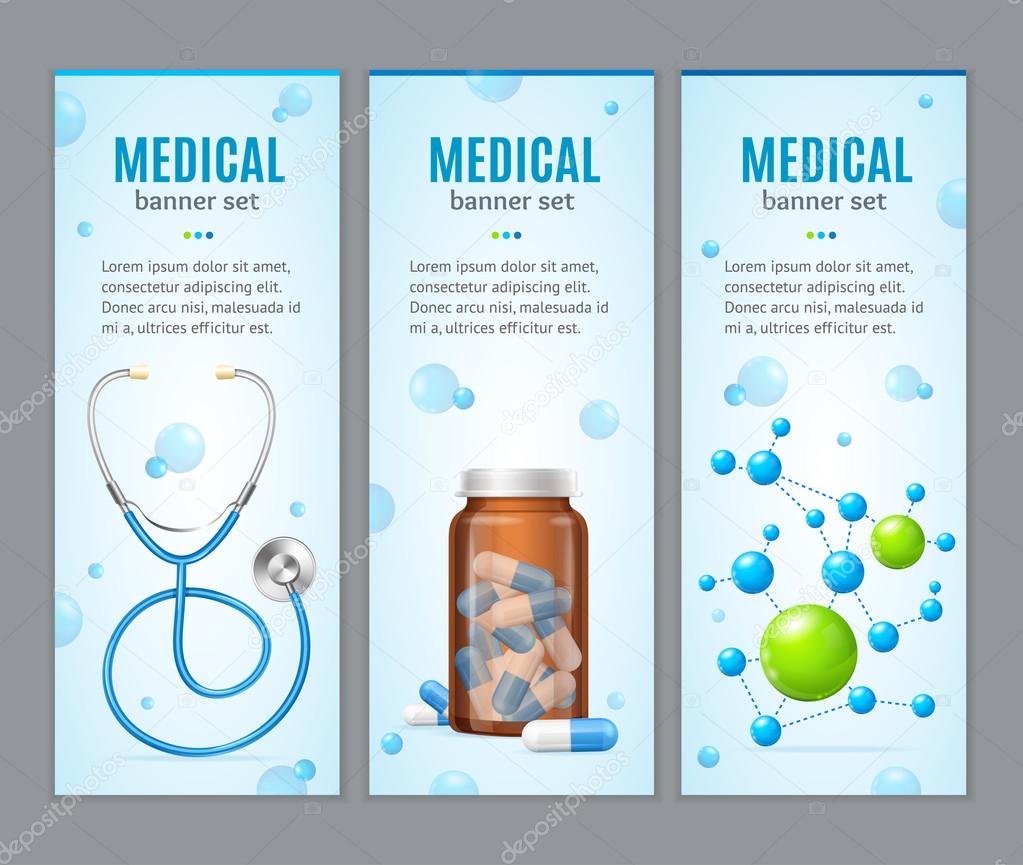 Banner Médico Vertical Set. Vector vector, gráfico vectorial © mouse_md ...
