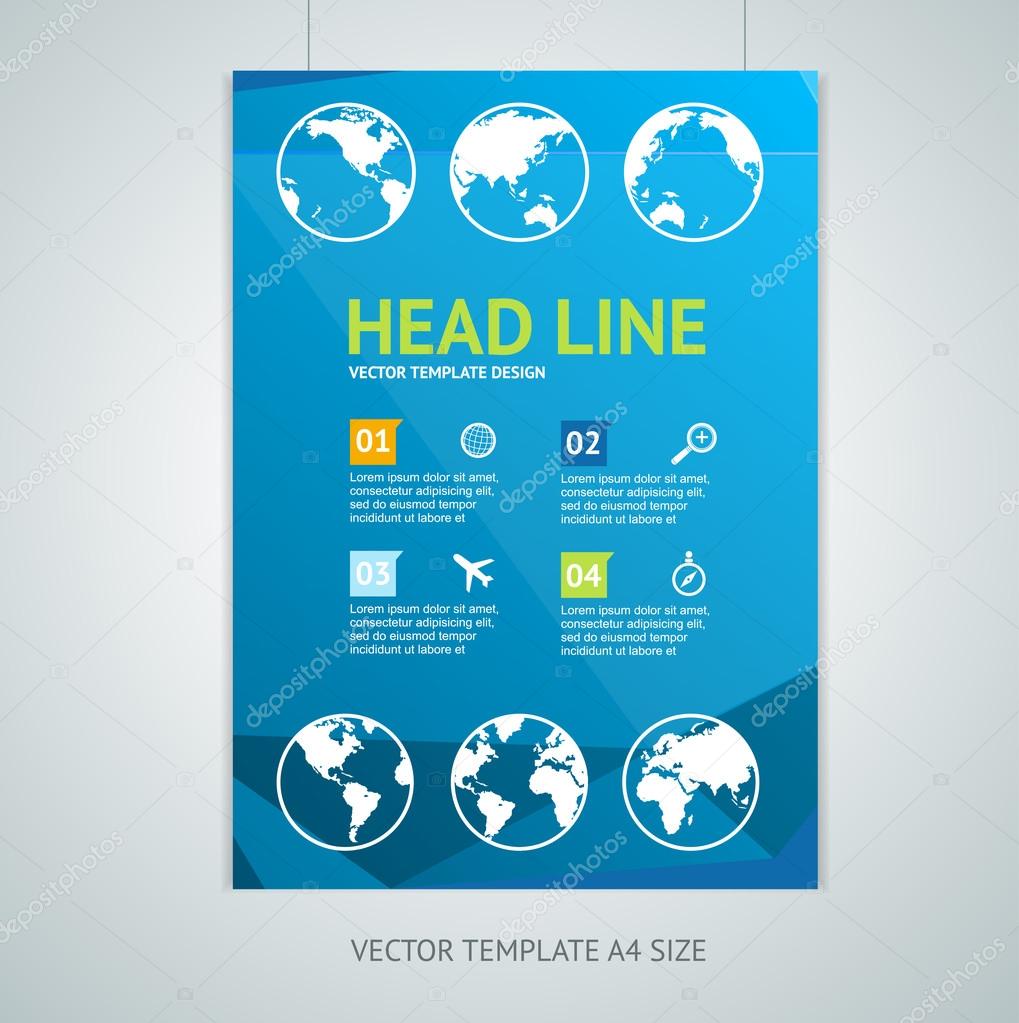 Vector maps brochure flyer design templates — Stock Vector © mouse_md ...