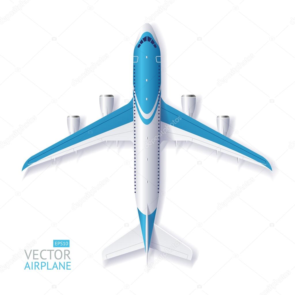 Vector Blue Airplane Stock Vector by ©mouse_md 75386613