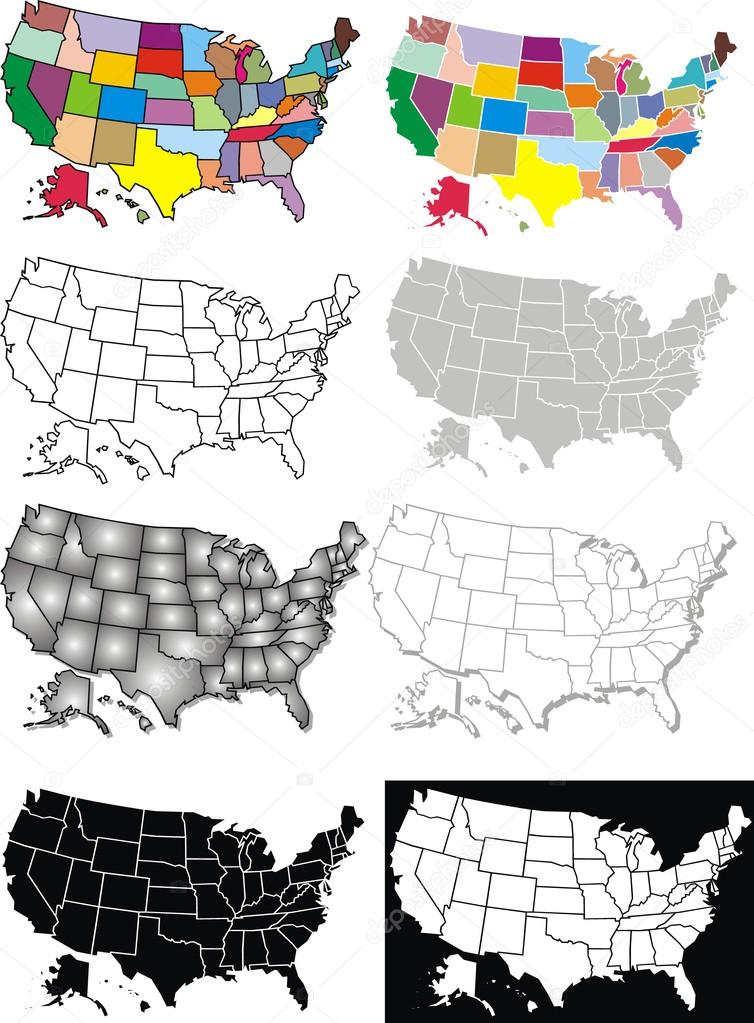 USA map Stock Vector by ©pepeemilio2 70901881