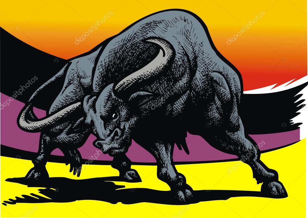 Wild Bull Vector