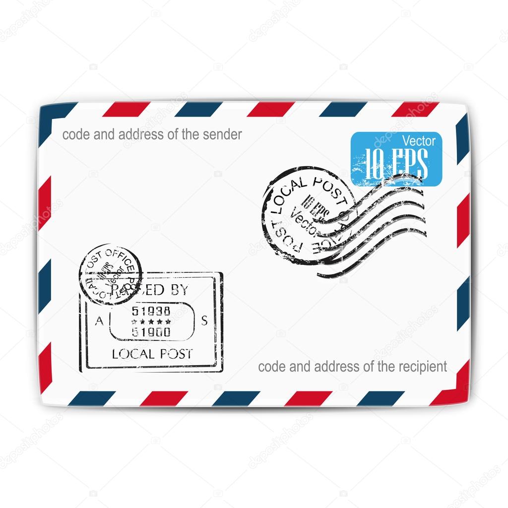Mail, envelope, letter post — Stock Vector © Mertsalovvw #66198595