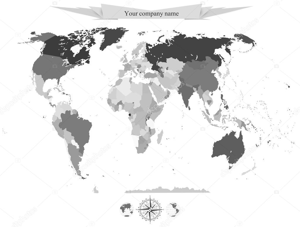 Image vectorielle Carte politique du monde par ©Mertsalovvw - 79618620