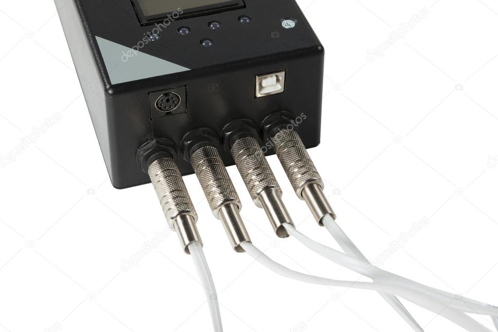 Wires connected to the electronic device Stock Photo by ©andreysafonov ...