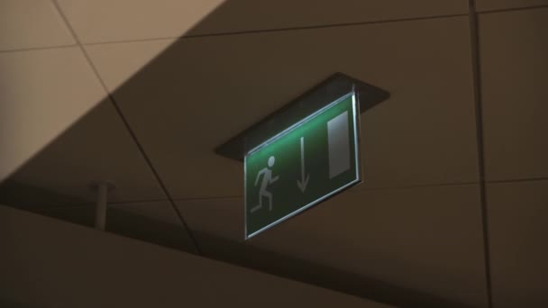 Flashing green emergency exit sign. — Stock Video © rss.vladimir@gmail ...
