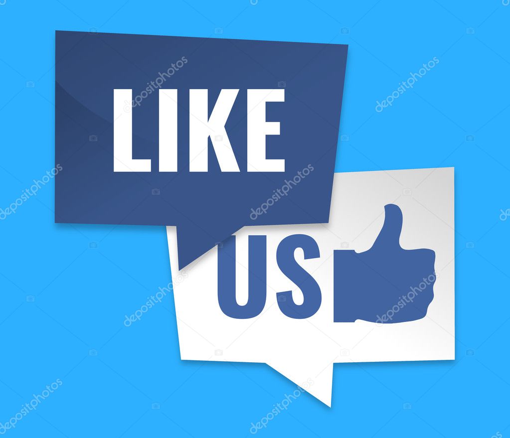 Like us symbol icons small shadow design — Stock Photo © Wetzkaz #117585630