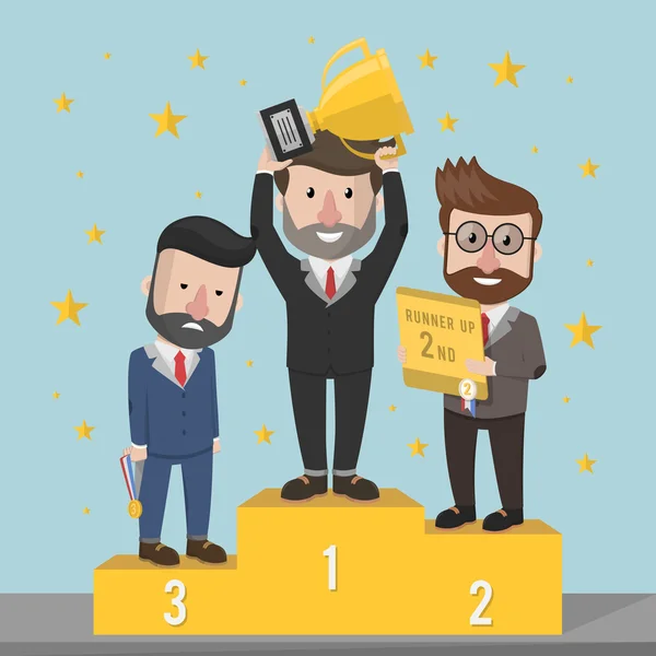 Business man winners in podium Stock Vector Image by ©indomercy2012 ...