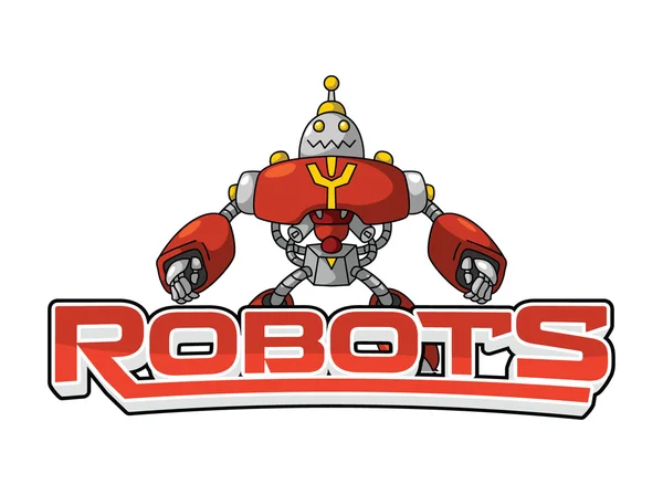Robotic Mascot Logo Design Vector Modern Illustration Concept Style ...