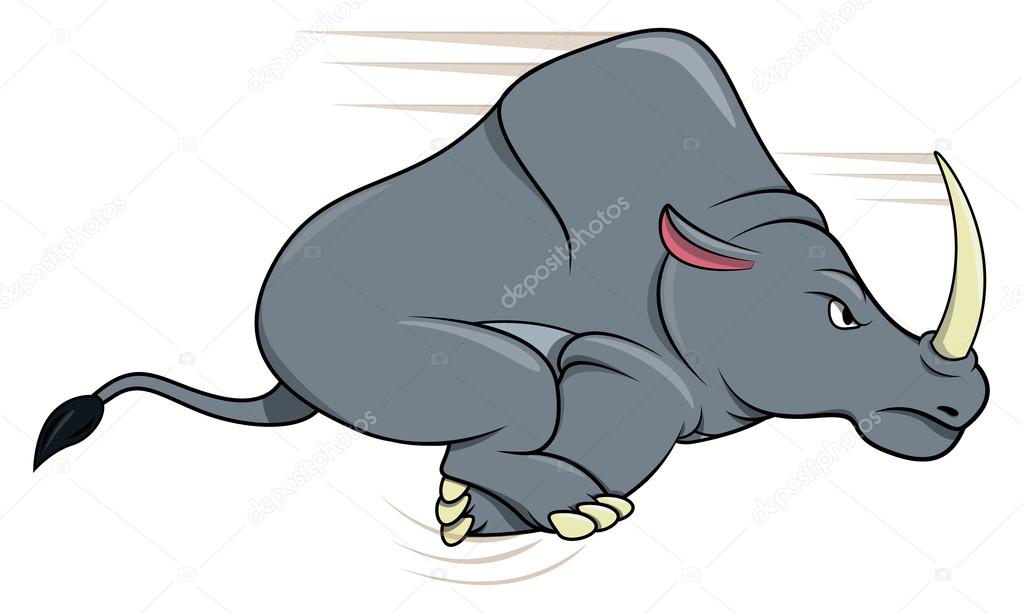 Angry Rhino Cartoon