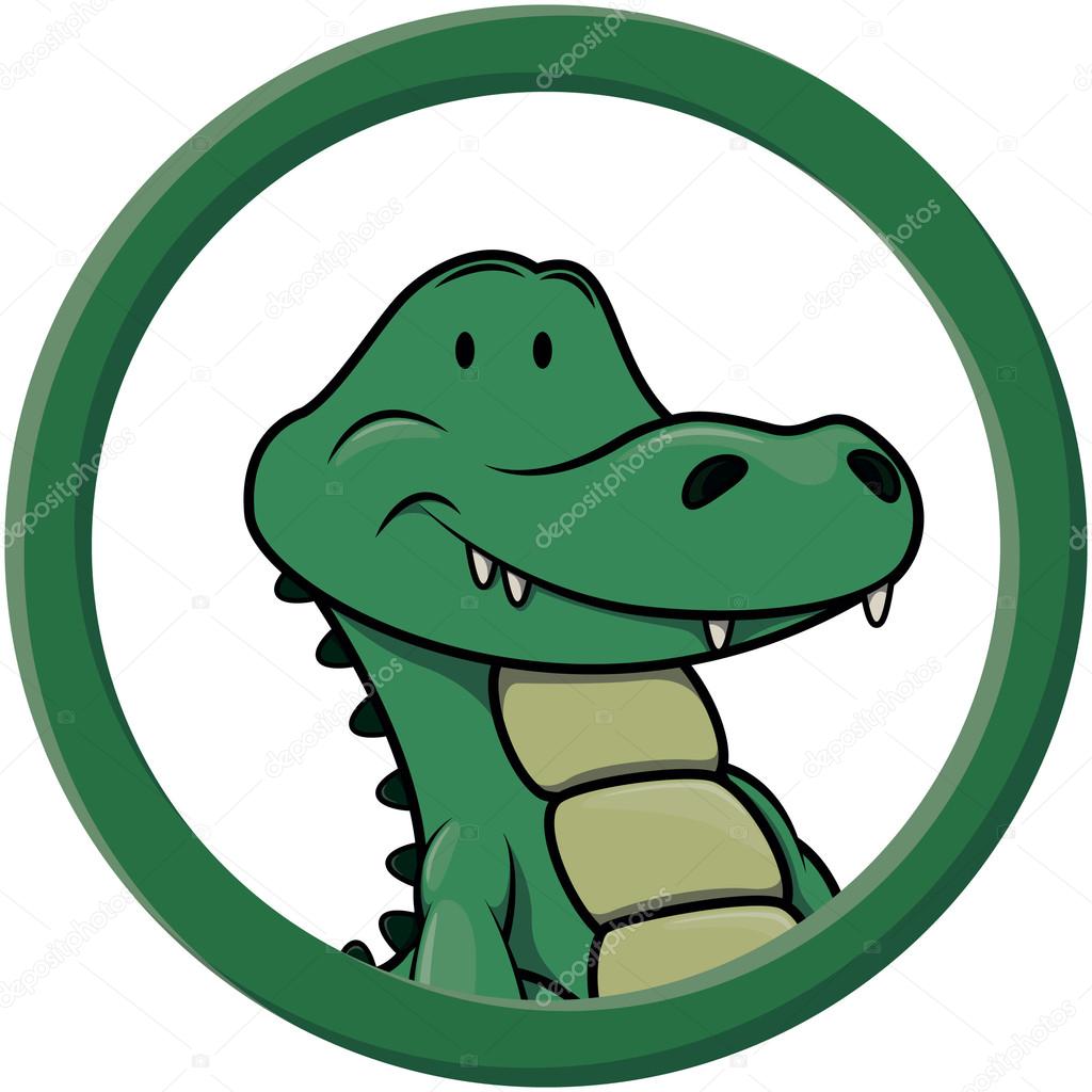 Crocodile circle banner illustration Stock Vector Image by ...
